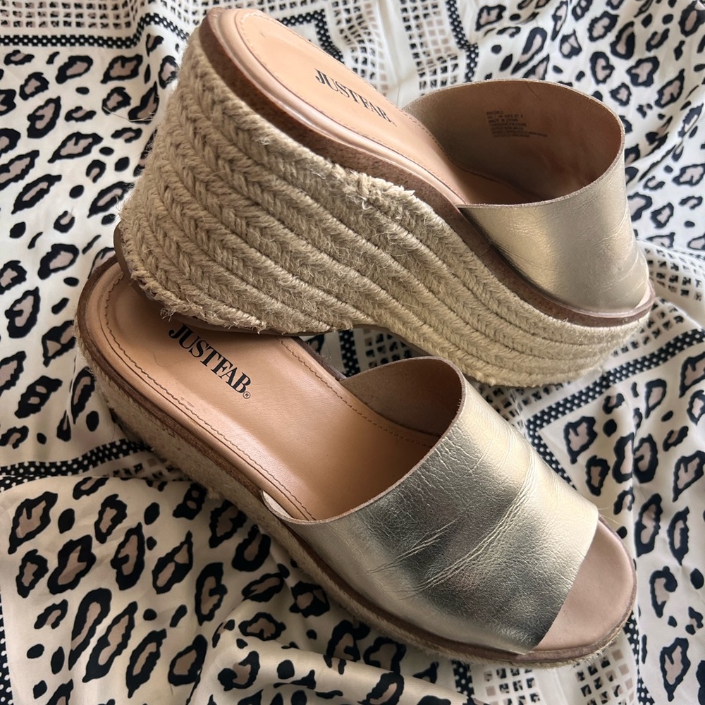 Justfab Slip-On Espadrille Wedge - Gem